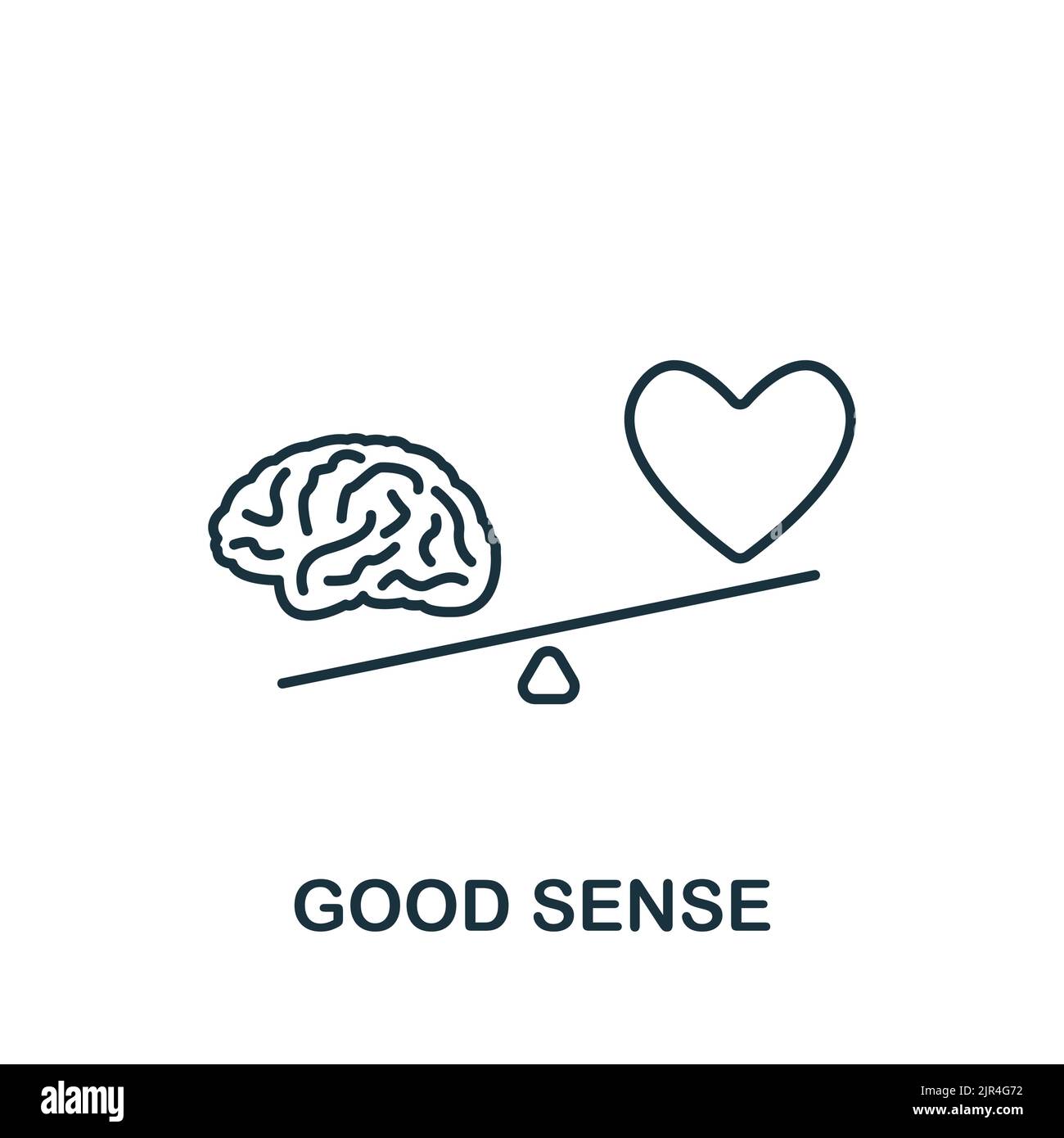 Good Sense icon. Line simple icon for templates, web design and ...