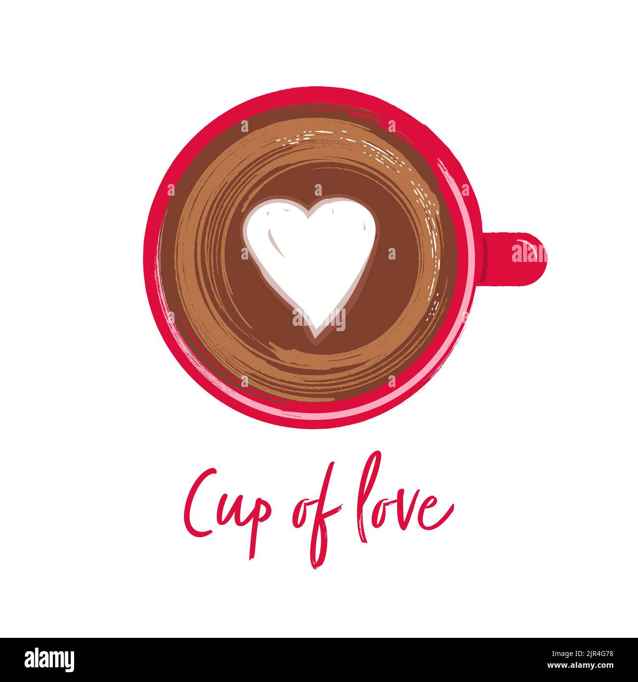 Cup of love. Lettering with a cup of coffee vector Stock Vector Image ...