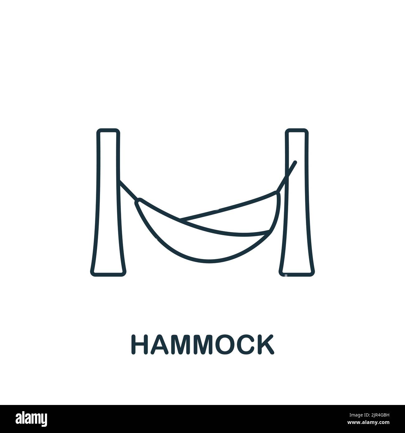 Hammock icon. Line simple line Outdoor Recreation icon for templates ...