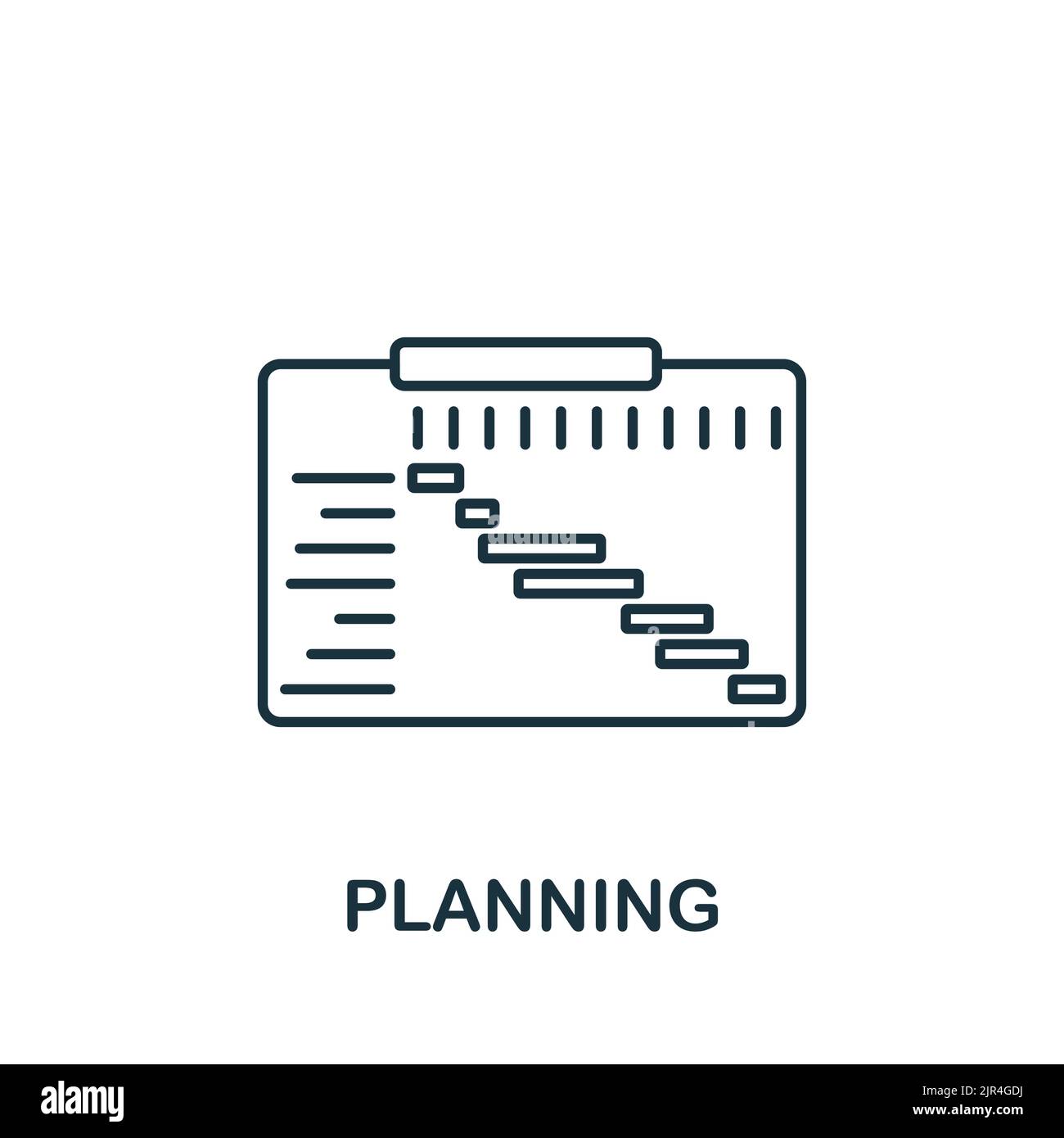 Planning icon. Line simple icon for templates, web design and ...