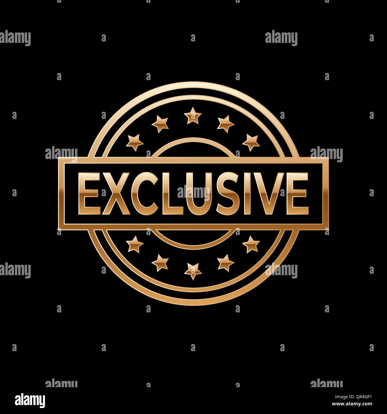 Gold stamp exclusive! Stock Vector Images - Alamy