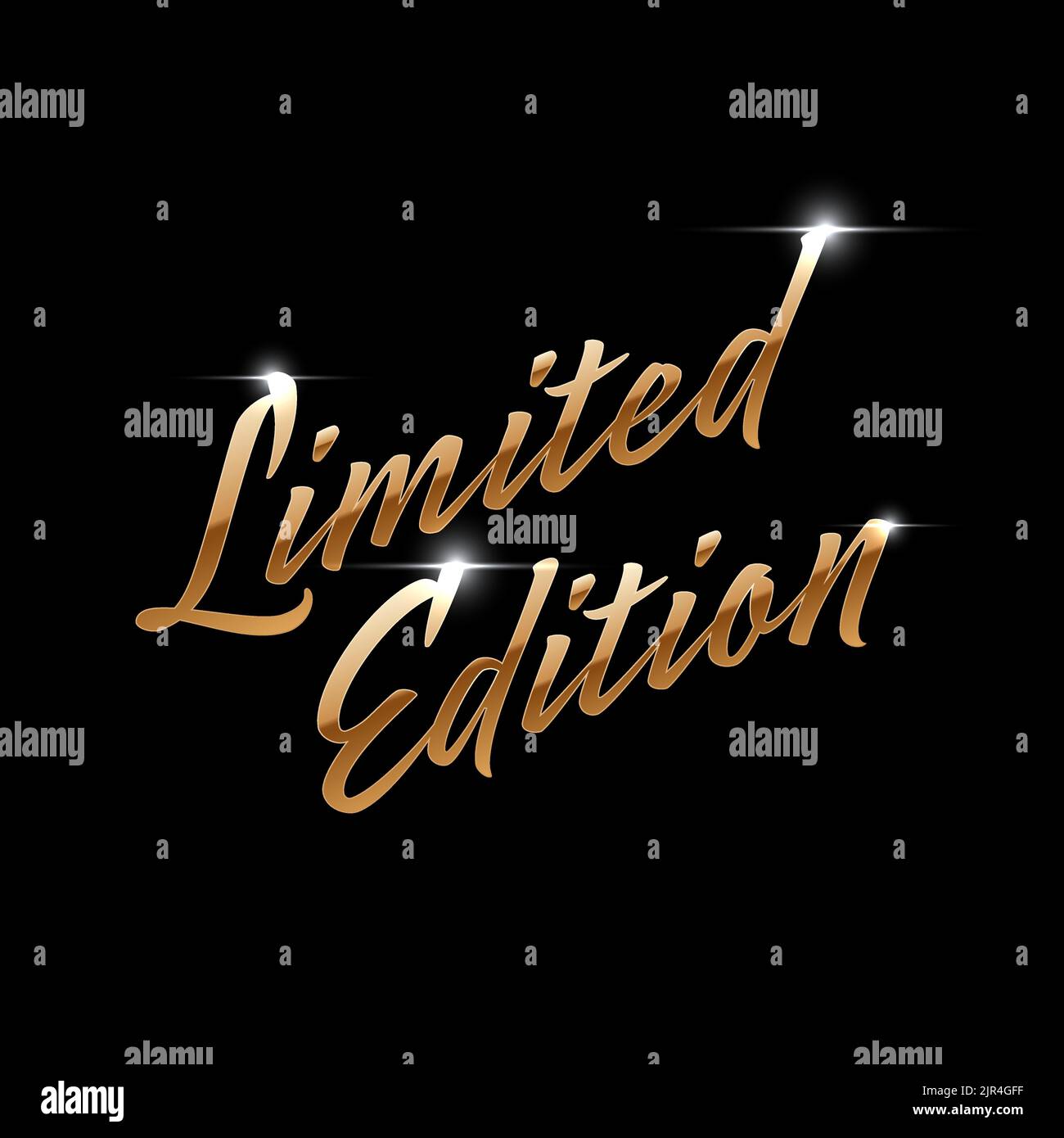 Limited edition gold premium hand lettering vector Stock Vector Image ...