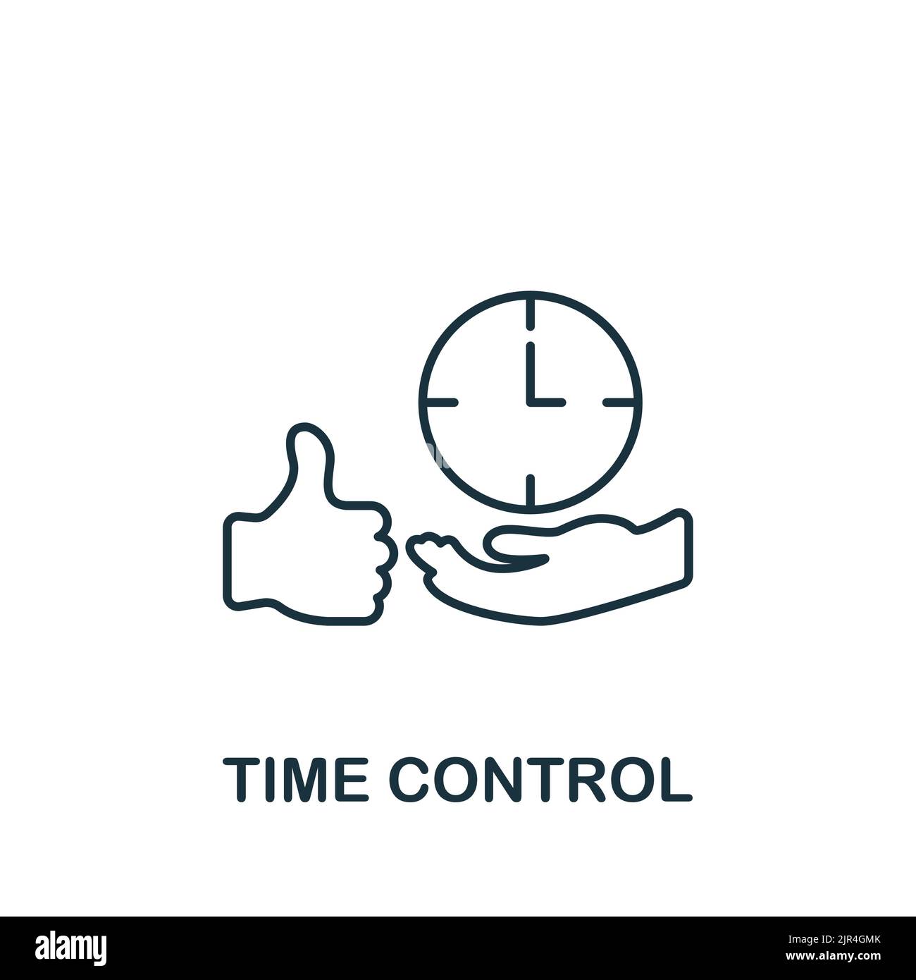 Time Control icon. Line simple icon for templates, web design and ...