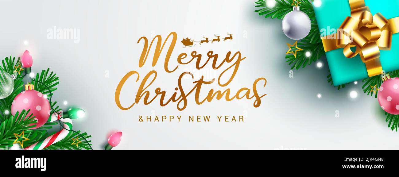 Christmas greeting vector background design. Merry christmas typography ...