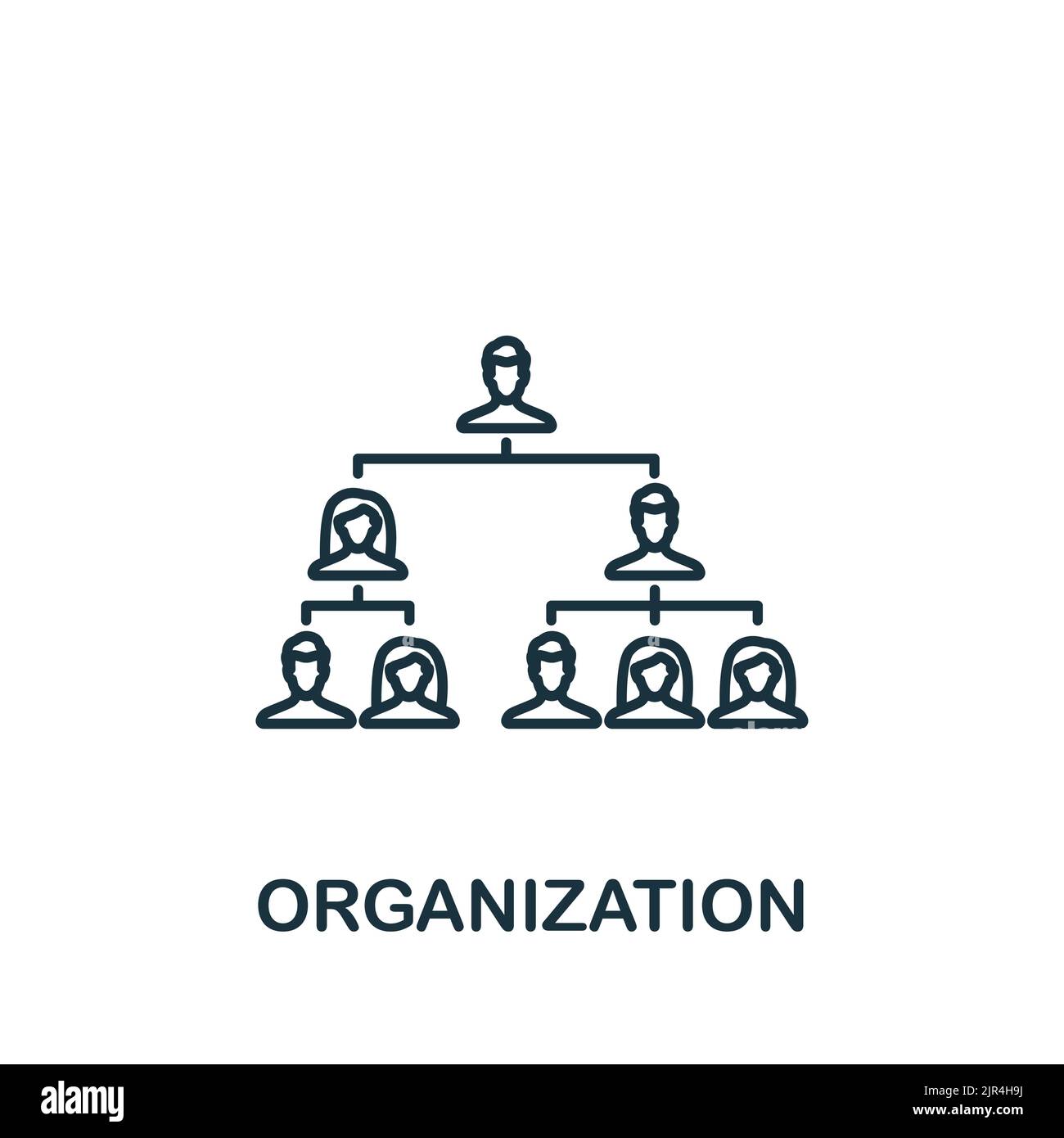 Organization icon. Line simple icon for templates, web design and ...