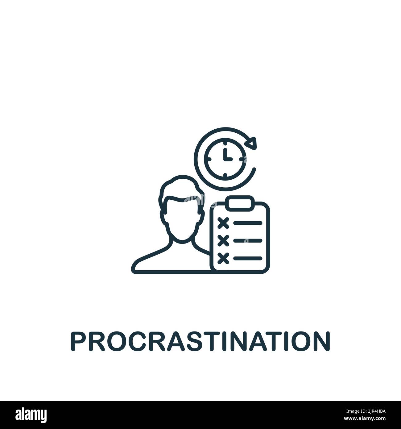 Procrastination clock Stock Vector Images - Alamy