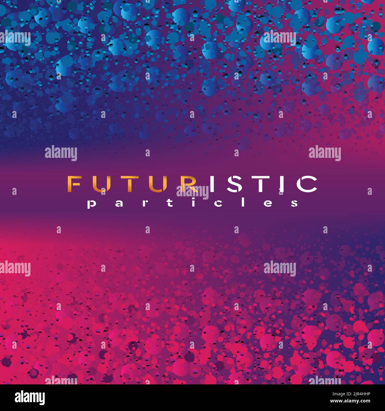 Blue and violet glowing neon futuristic particles abstract background ...