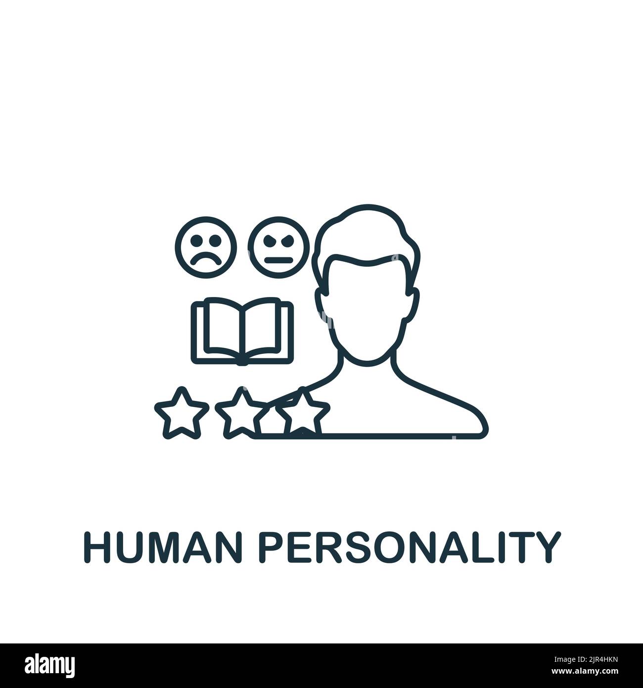Human Personality icon. Line simple Personality icon for templates, web ...