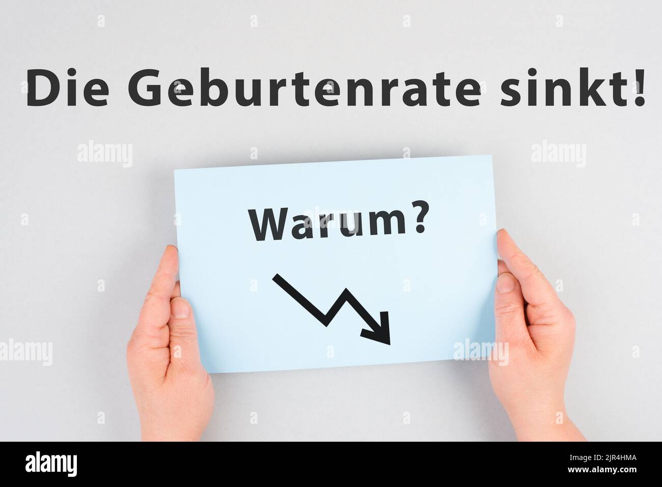 The birth rate is falling, why is standing in german language on the ...