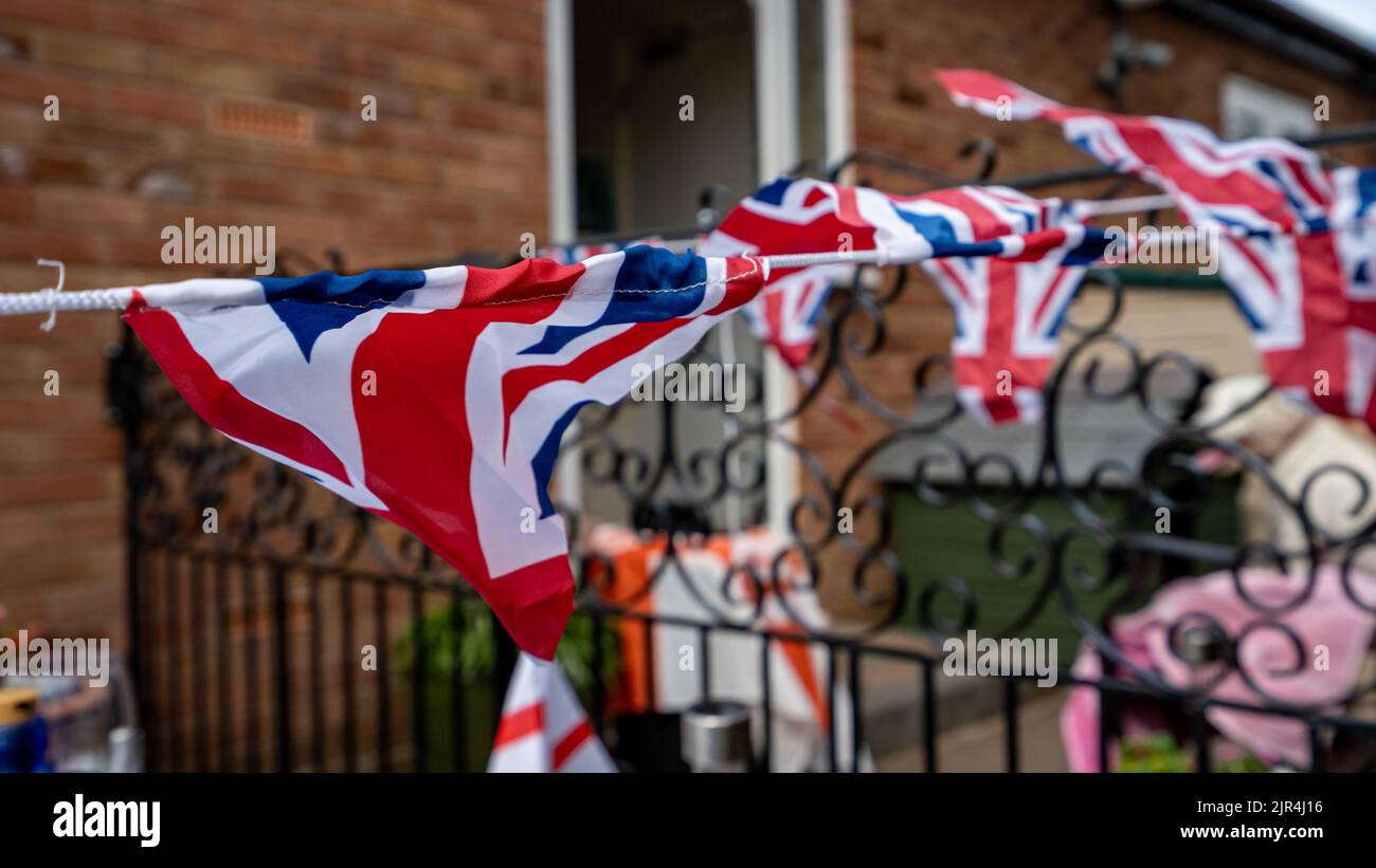 Union Jack Great Britain flags out for a celebration Stock Photo - Alamy