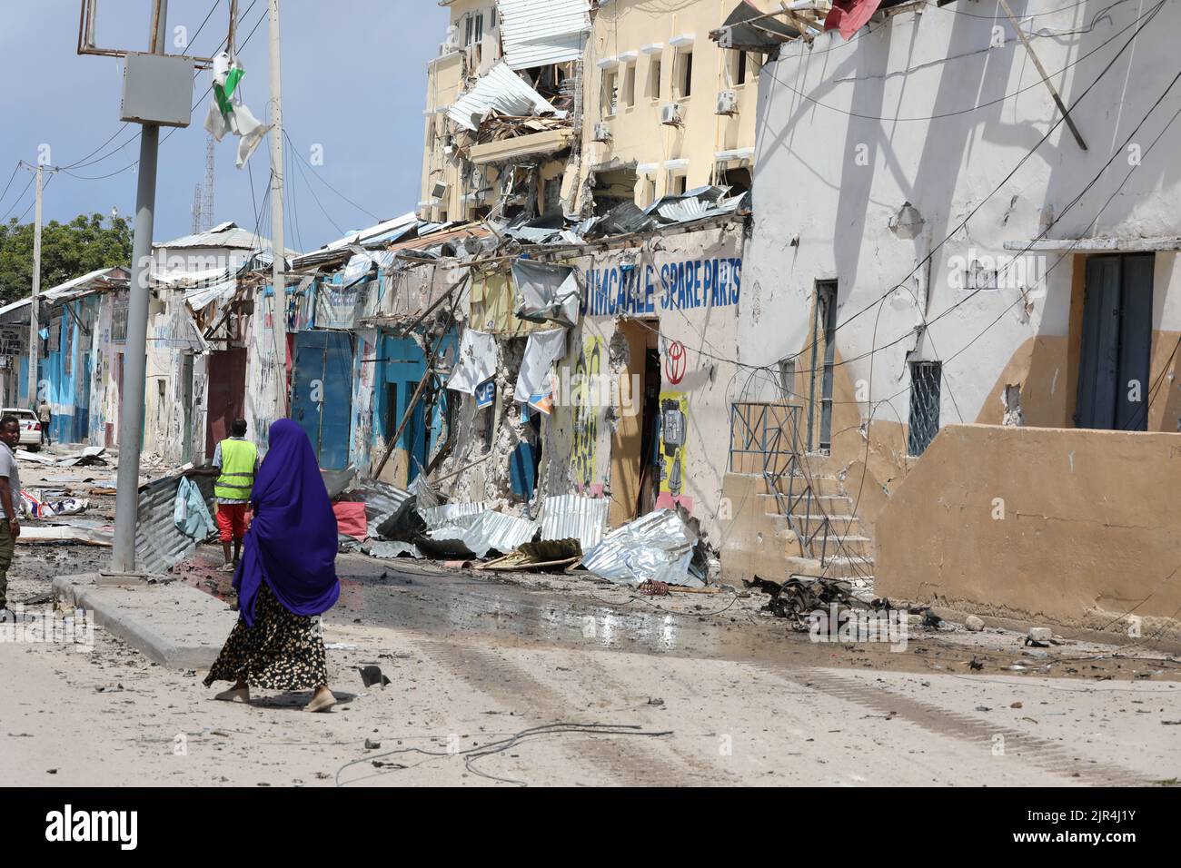 Mogadishu. 21st Aug, 2022. Photo taken on Aug. 21, 2022 shows the ...