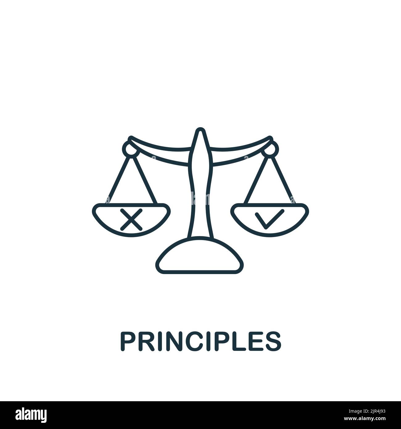 Principles icon. Line simple Personality icon for templates, web design ...