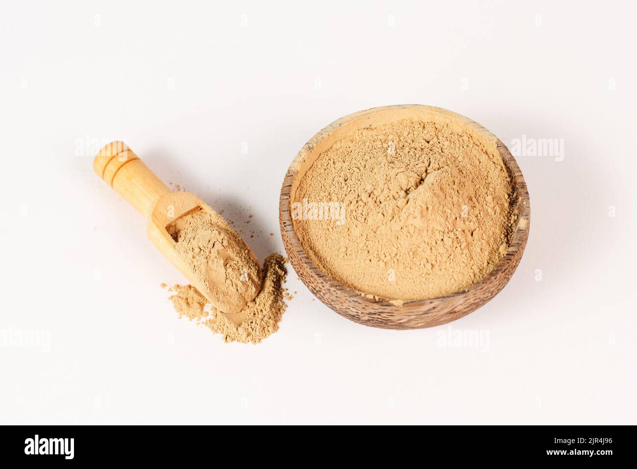 Healing earth powder in a bowl, supplement and antioxidant for to detox ...