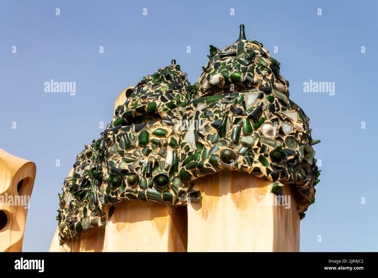 The phantom chimneys on the roof of La Pedrera (Casa Mila) of Gaudi in ...