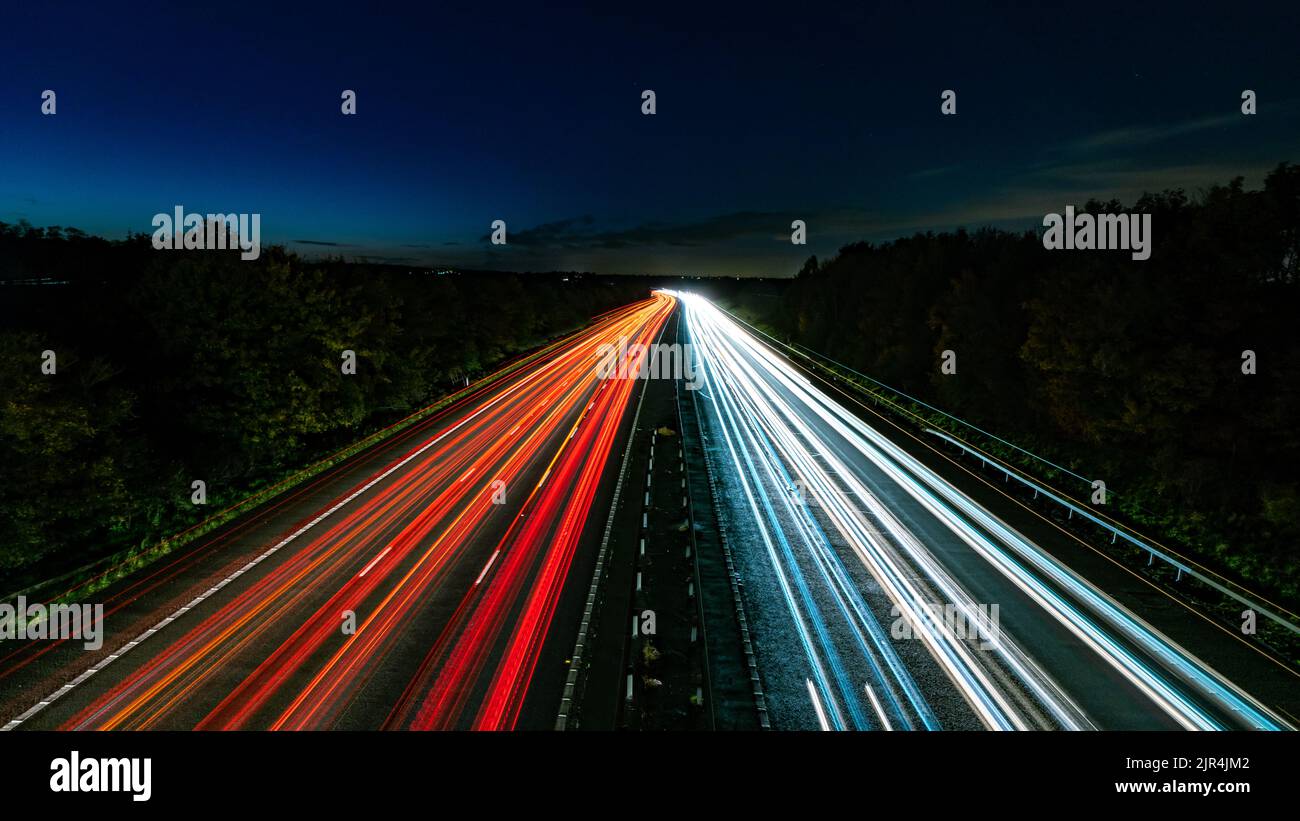 Fast moving car light streaks hi-res stock photography and images - Alamy