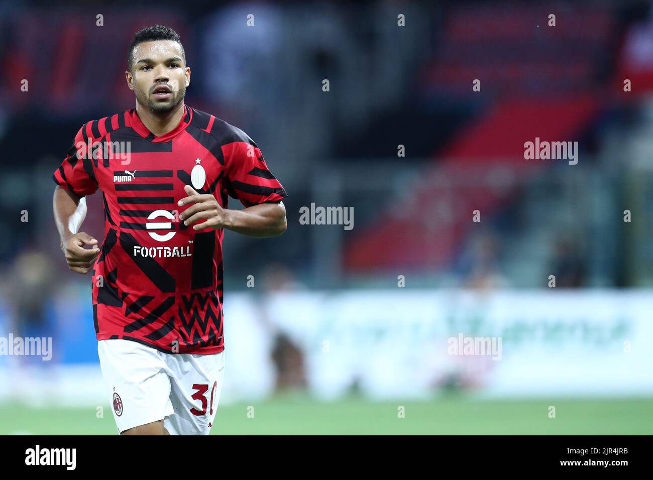 Bergamo, Italy . August 21, 2022, Junior Messias of Ac Milan during ...