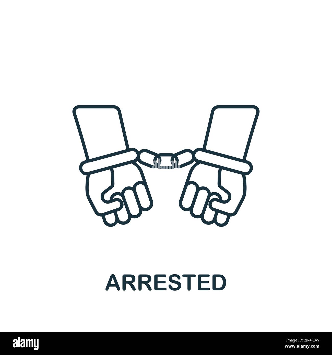 Arrested icon. Line simple line Protest icon for templates, web design ...