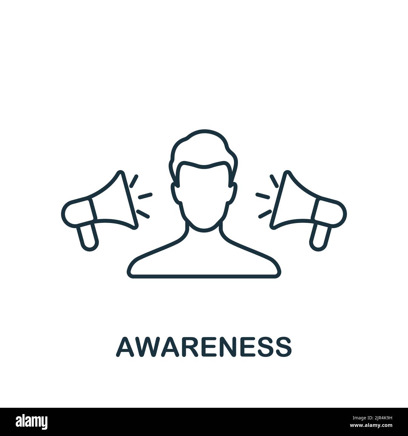 Awareness icon. Line simple Personality icon for templates, web design ...
