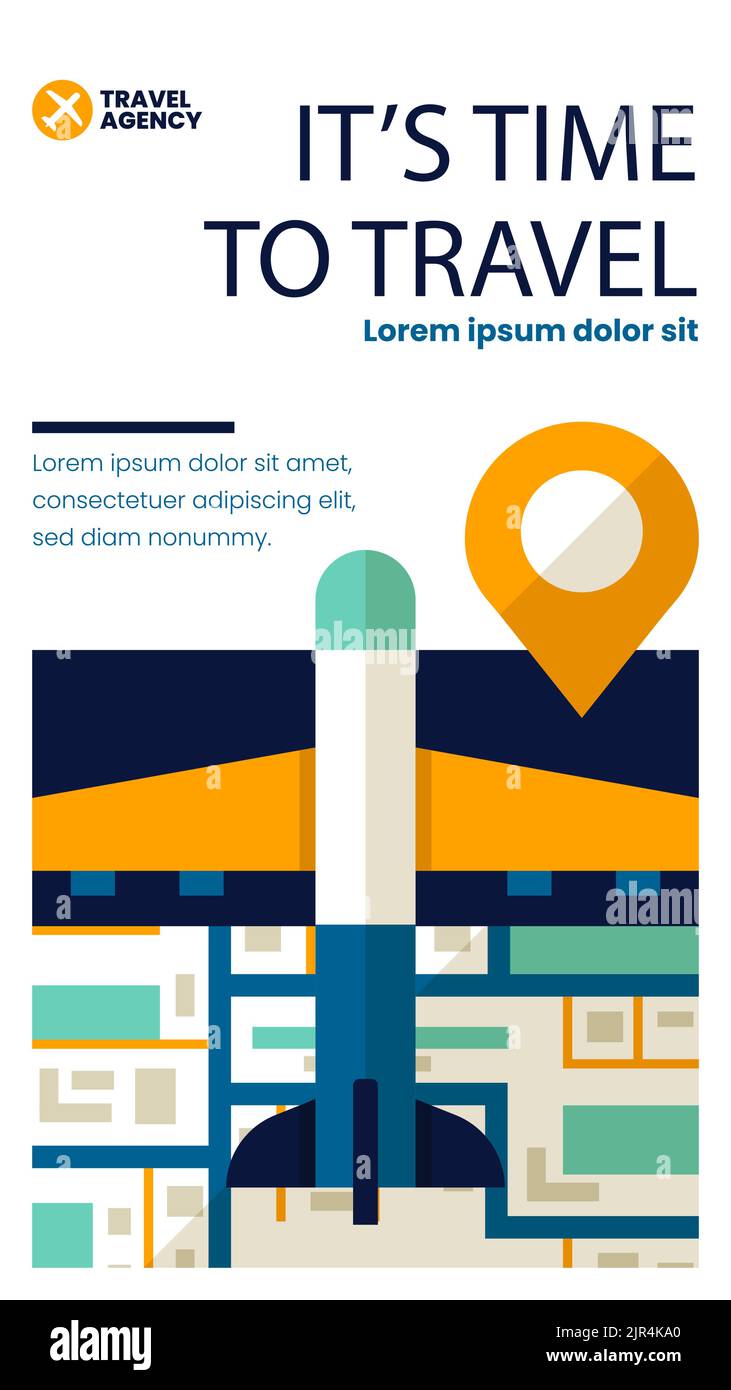 Flat travel agency stories set Vector illustration Stock Vector Image ...