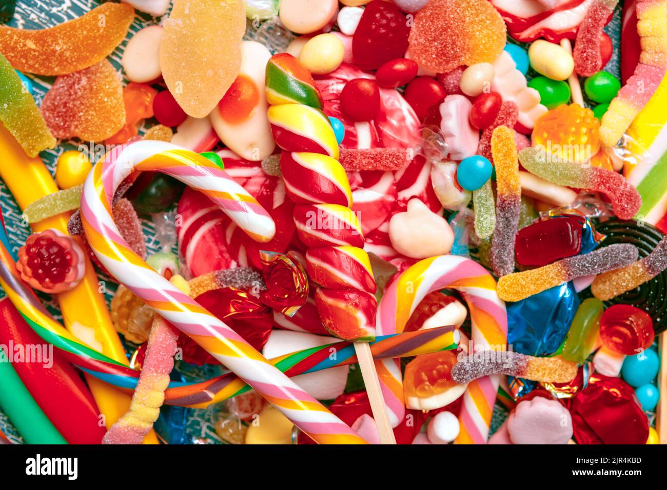 Different colorful fruit candy Stock Photo - Alamy
