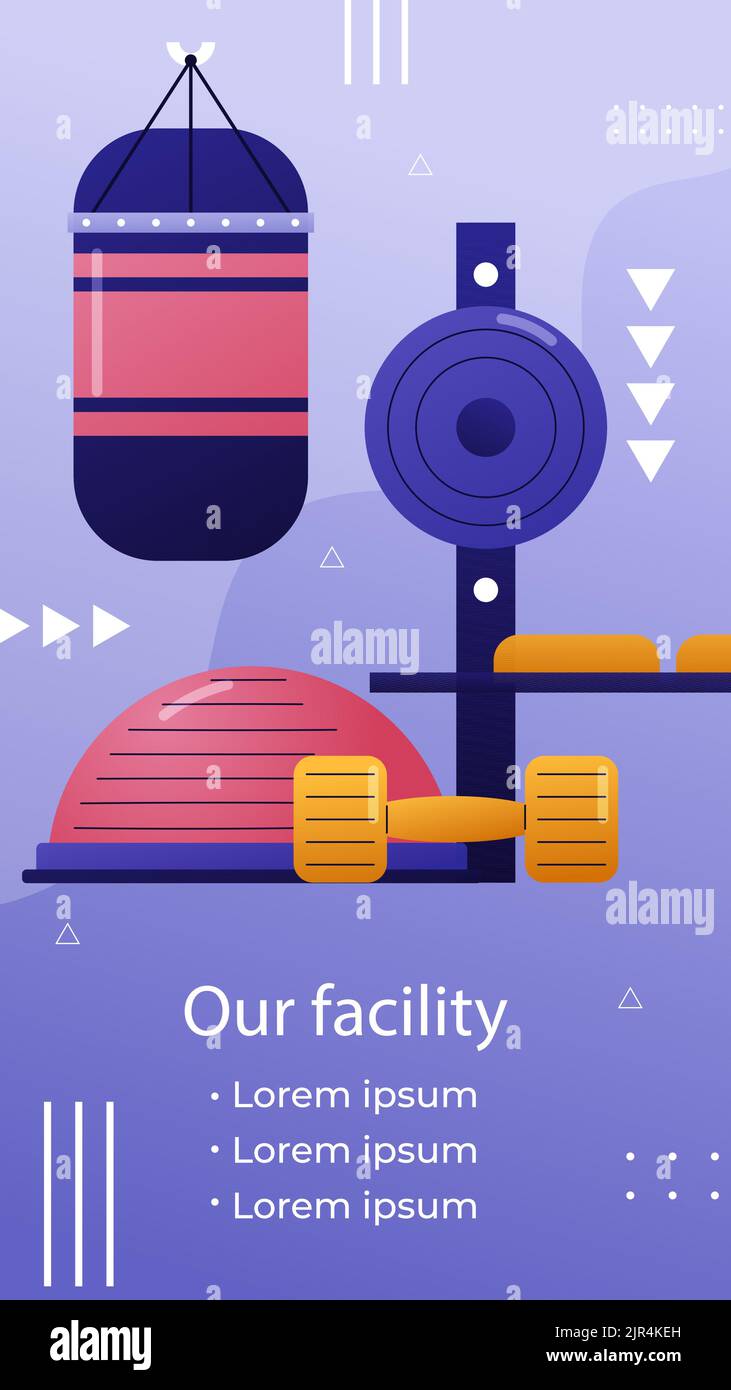 Gradient gym and fitness design template Vector illustration Stock ...