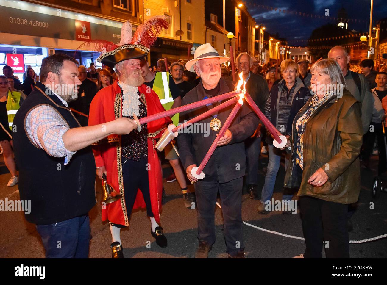 Bridport, Dorset, UK. 21st August 2022. West Dorset MP Chris Loder ...