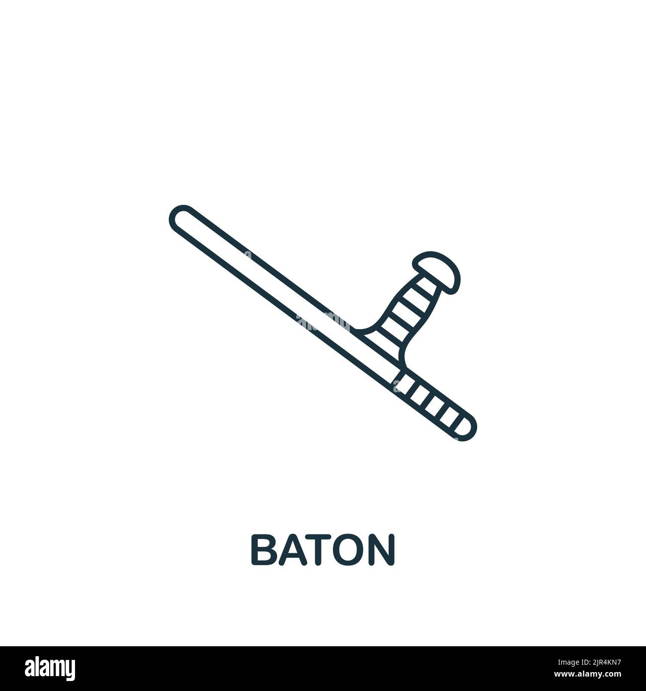 Baton icon. Line simple line Protest icon for templates, web design and ...