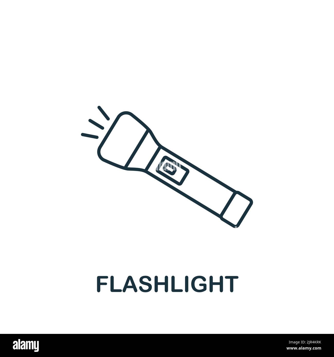 Flashlight icon. Line simple line Outdoor Recreation icon for templates ...