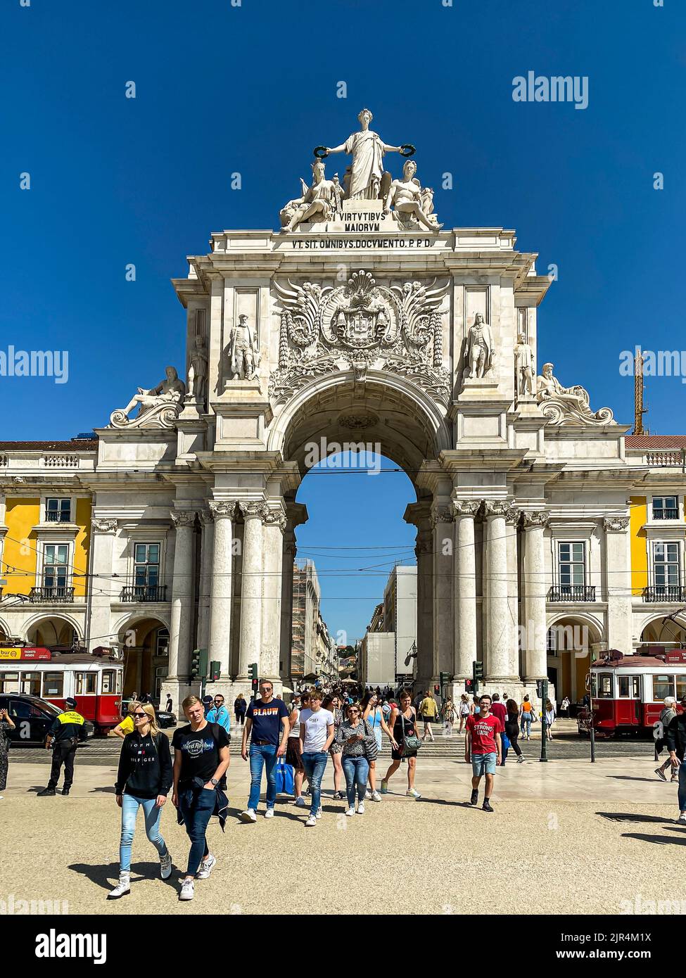 The Praca do Comercio (Commerce Plaza) is a large, harbour-facing plaza ...