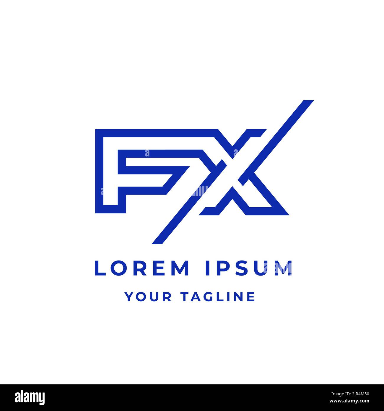 FX company logo design in blue color Stock Vector Image & Art - Alamy