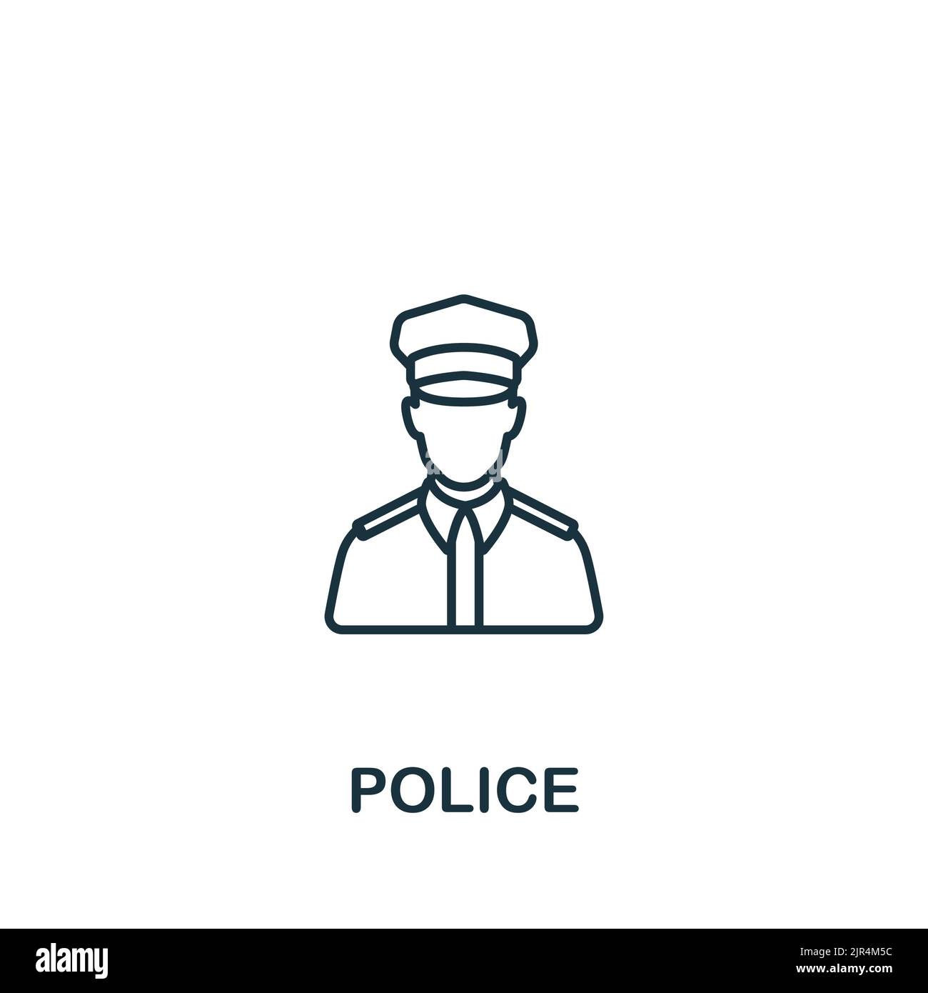 Police icon. Line simple line Protest icon for templates, web design ... Police icon. Line simple line Protest icon for templates, web design ...