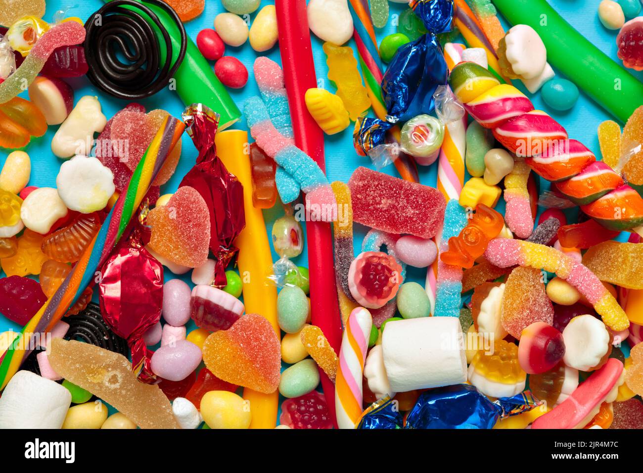 Different colorful fruit candy Stock Photo - Alamy
