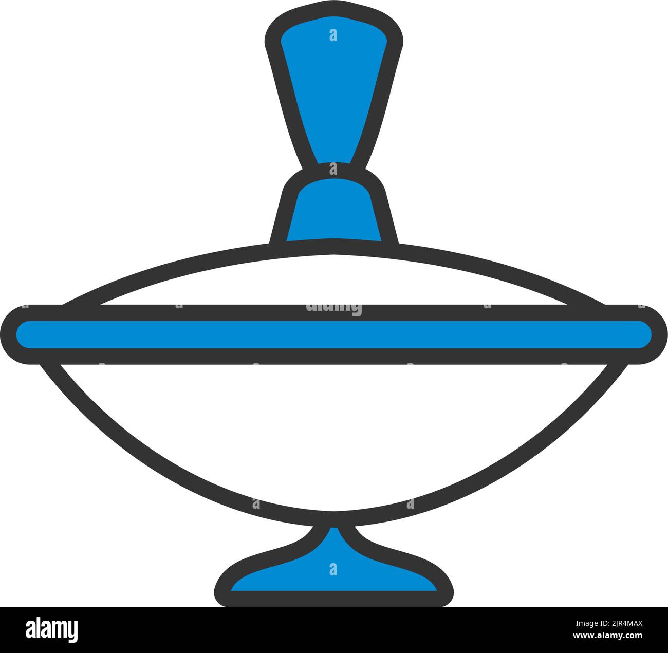 Peg-Top Icon. Editable Bold Outline With Color Fill Design. Vector ...