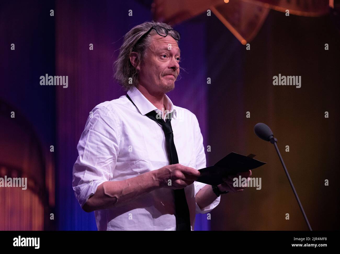 Haugesund 20220820.Kristoffer Joner hands out the Amanda award in the ...