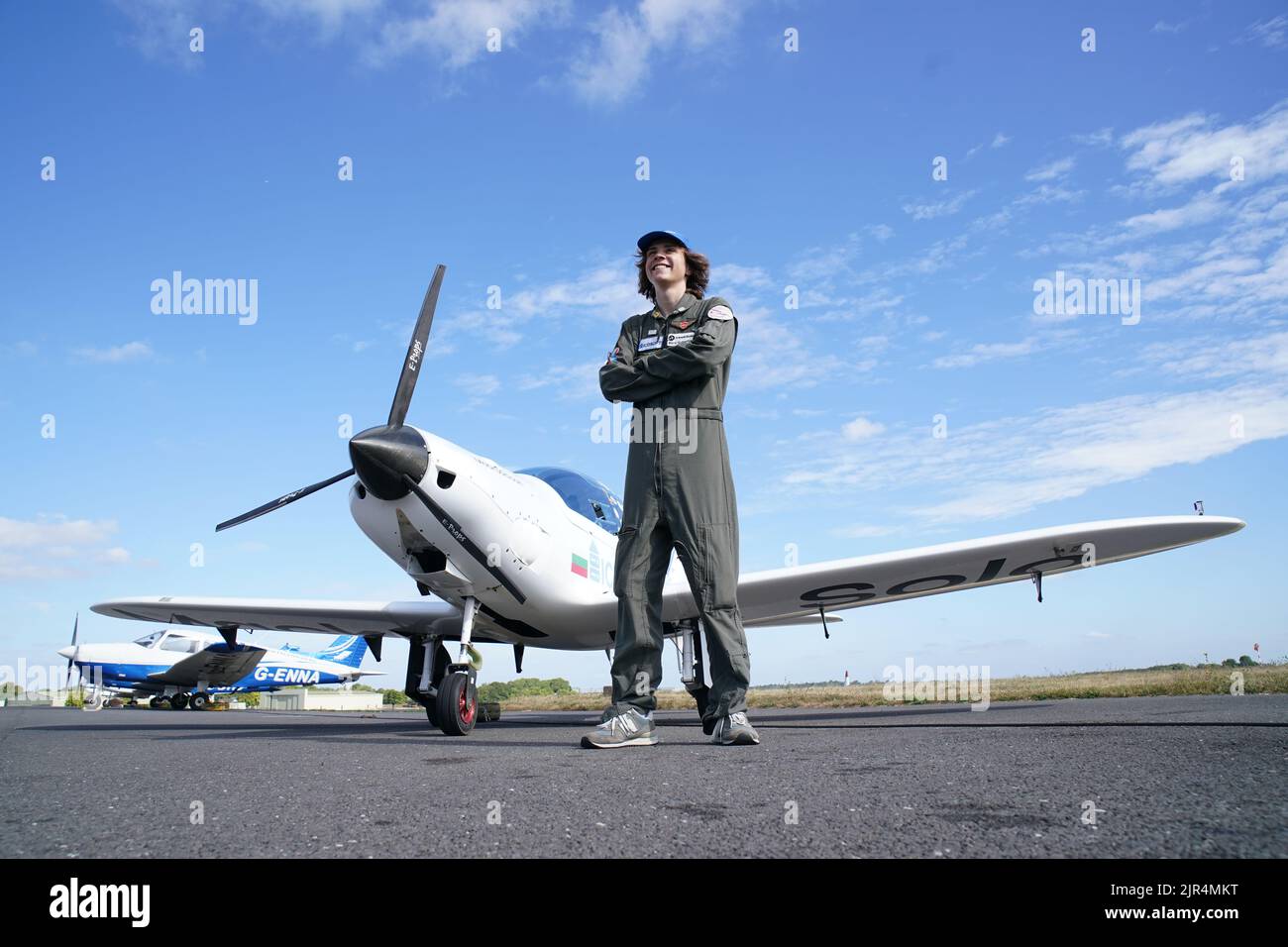 17-year-old pilot Mack Rutherford at Biggin Hill Airport, Westerham ...