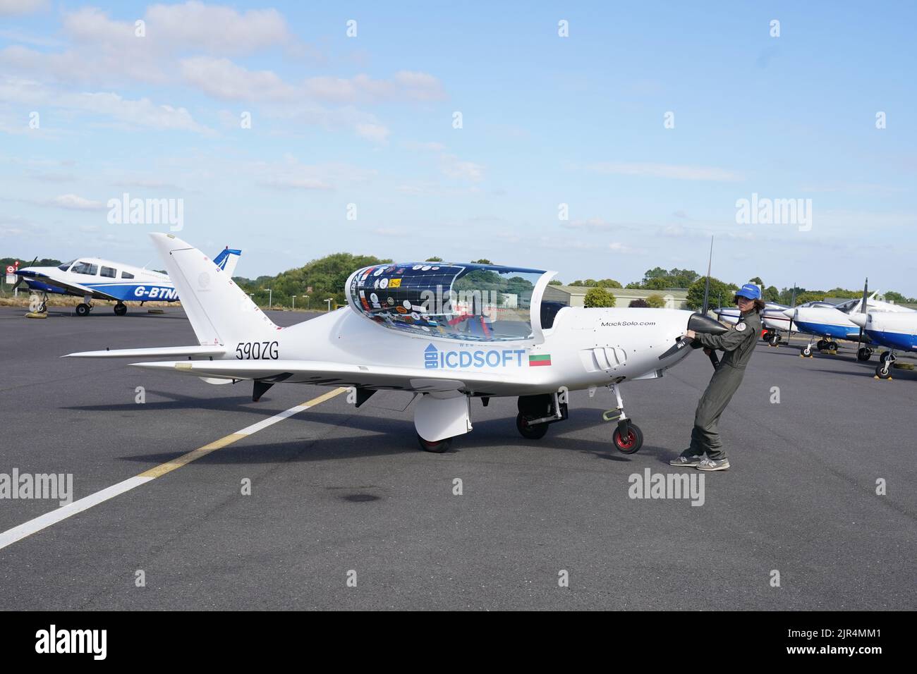 17-year-old pilot Mack Rutherford lands at Biggin Hill Airport ...