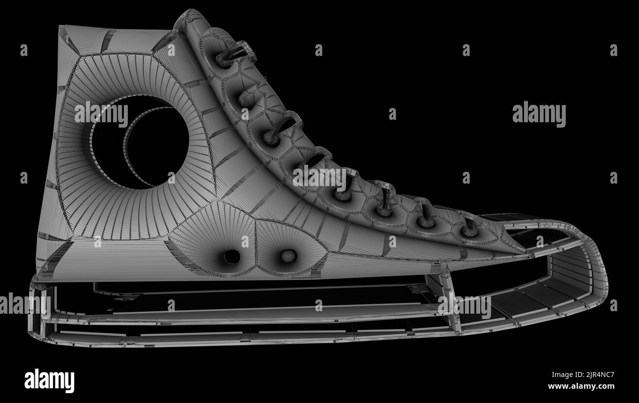 3D Illustration and conceptualization of a shoe. Rendered in neutral ...