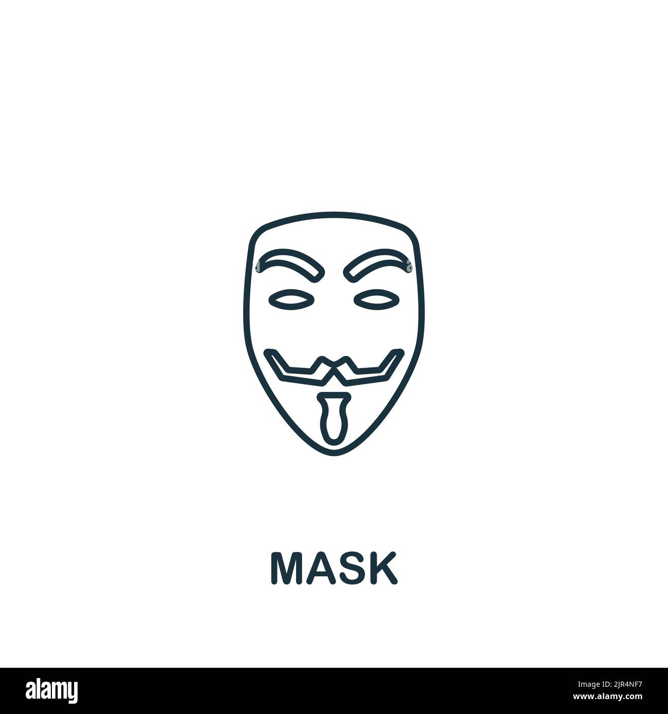 Mask icon. Line simple line Protest icon for templates, web design and ...