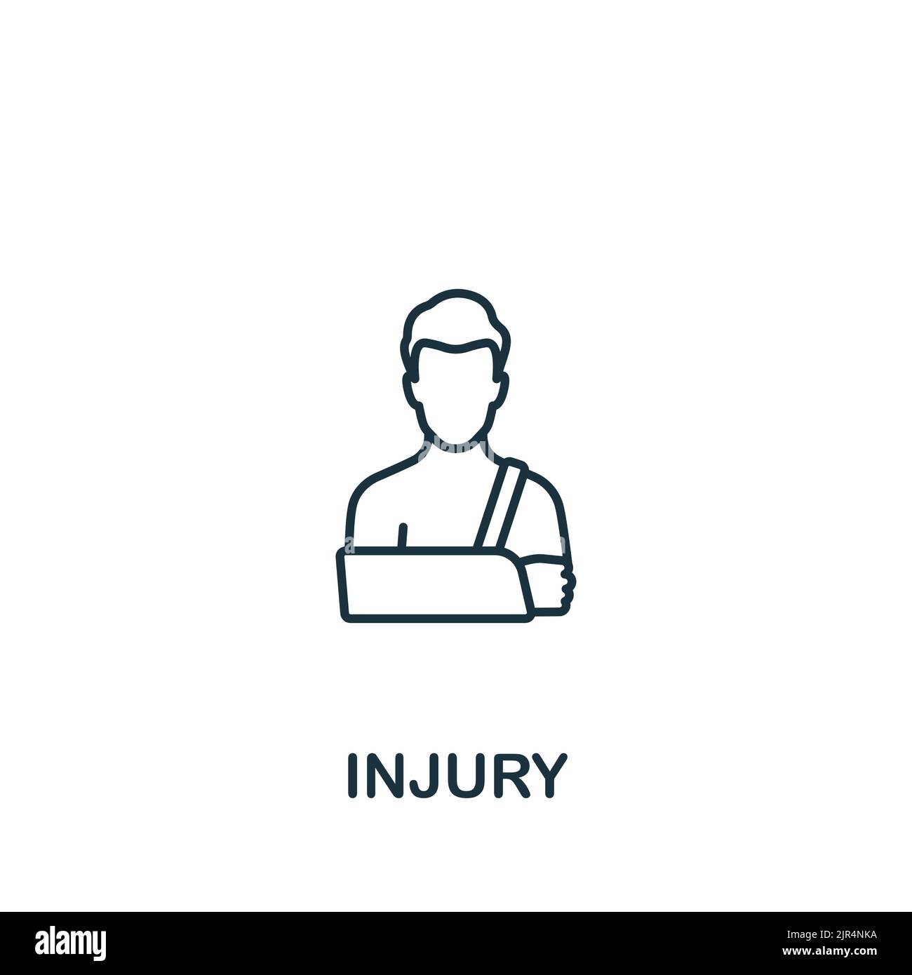Injury icon. Line simple line Protest icon for templates, web design ...