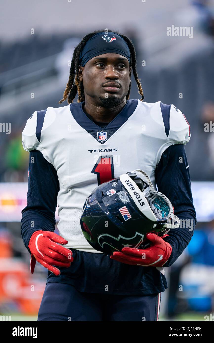 Houston Texans cornerback Tremon Smith (1) during a NFL preseason game ...