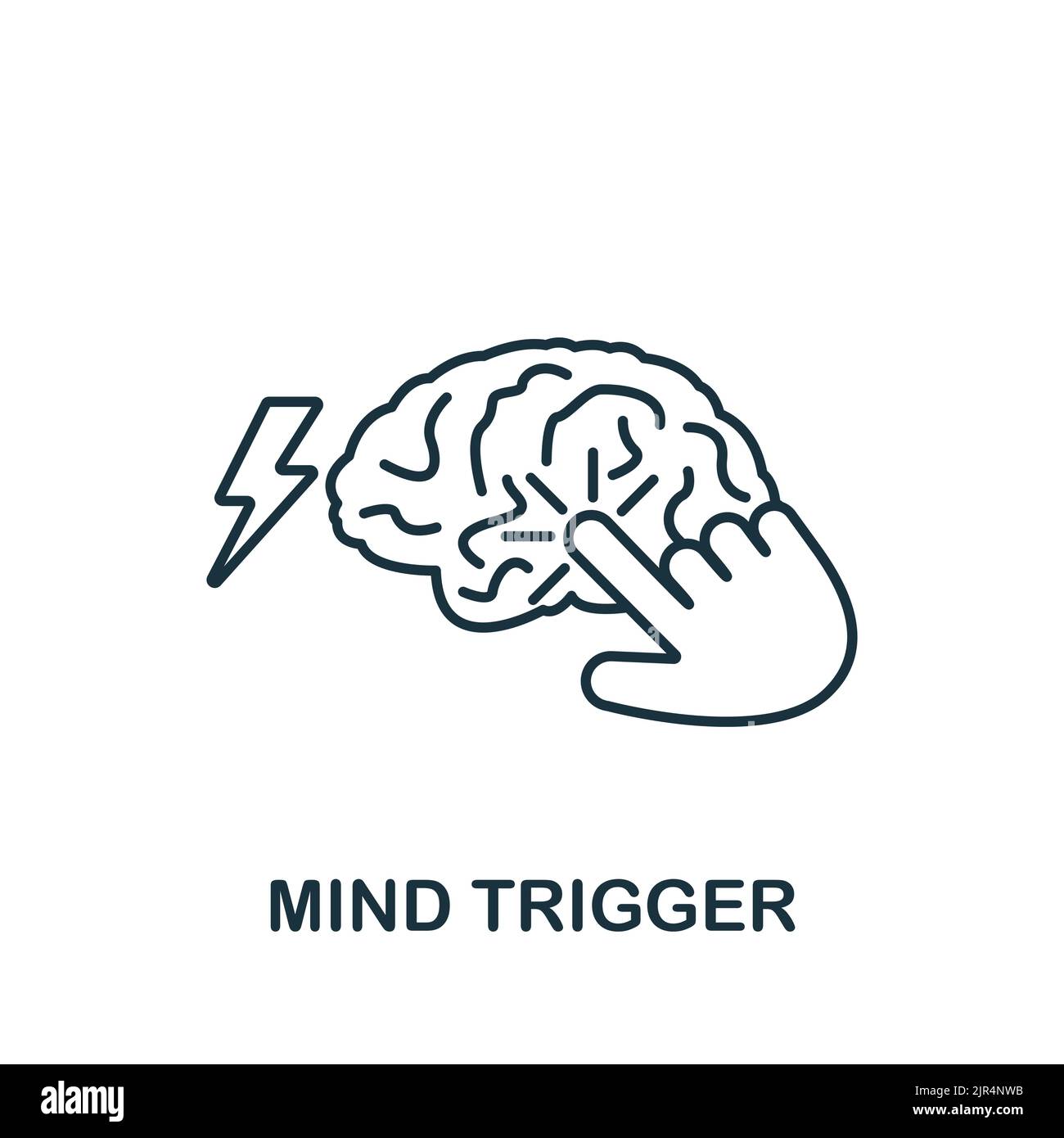 Mind Trigger icon. Line simple Personality icon for templates, web ...