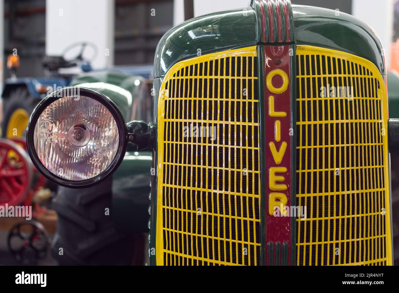 A closeup of a detail of an old Oliver Standard 70 restored and exposed ...