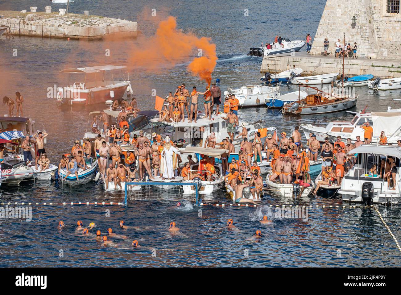 Dubrovnik, Croatia, August 21, 2022. 37th Wild Waterpolo League ...