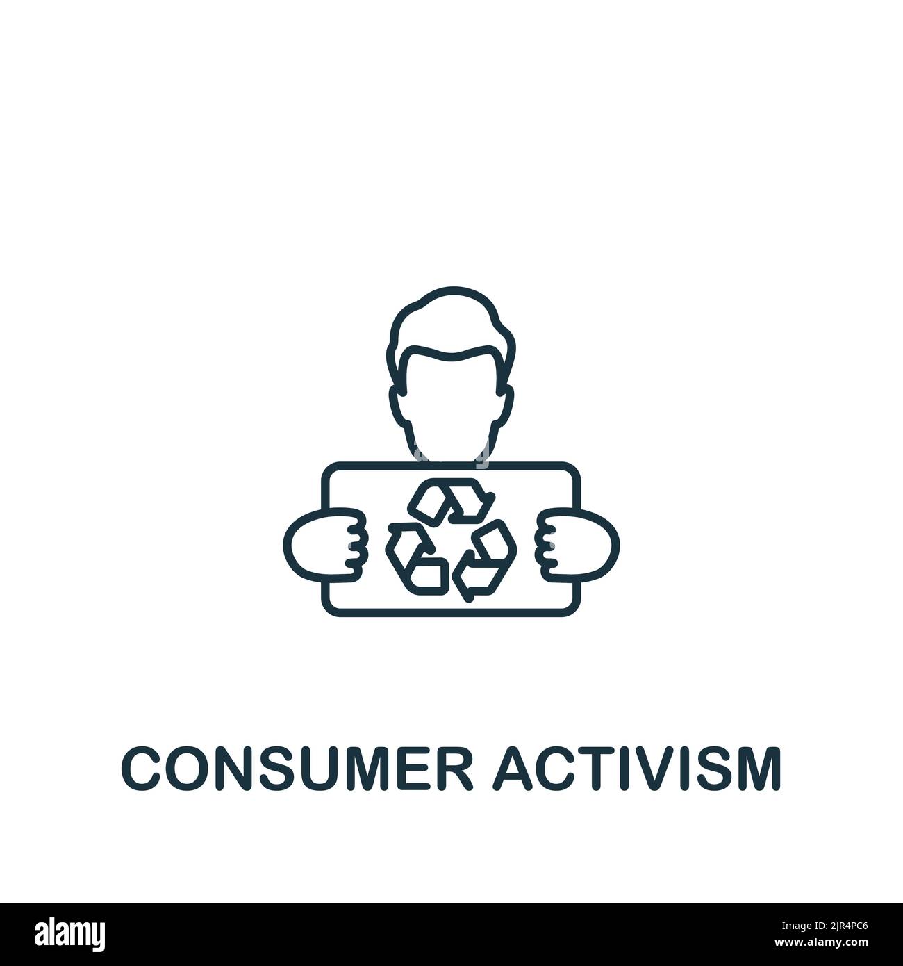 Consumer Activism icon. Line simple line Protest icon for templates ...