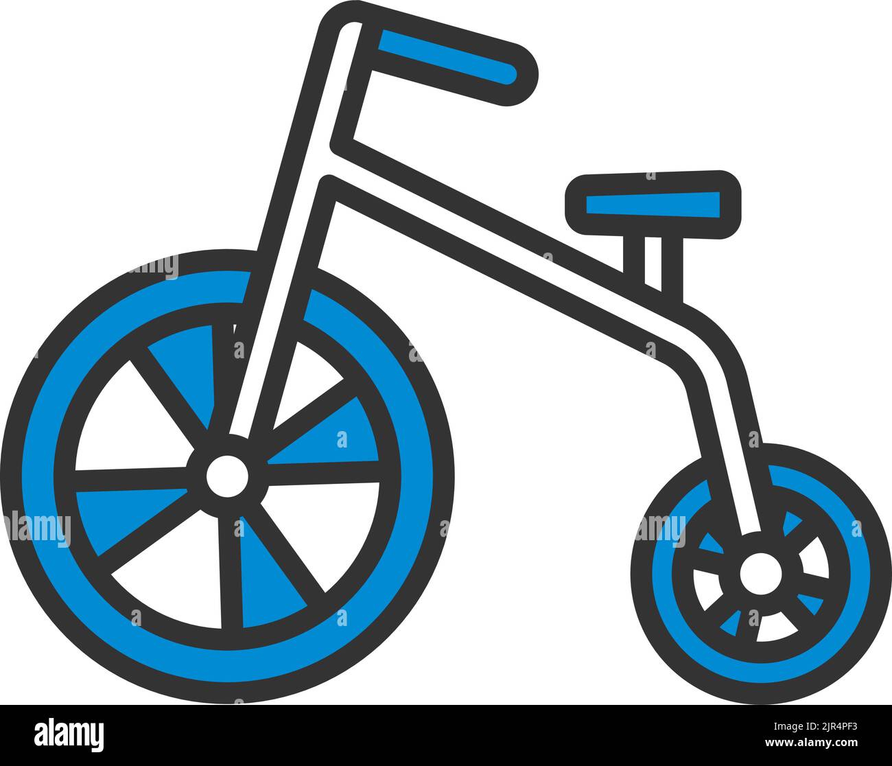 Baby Trike Icon. Editable Bold Outline With Color Fill Design. Vector ...