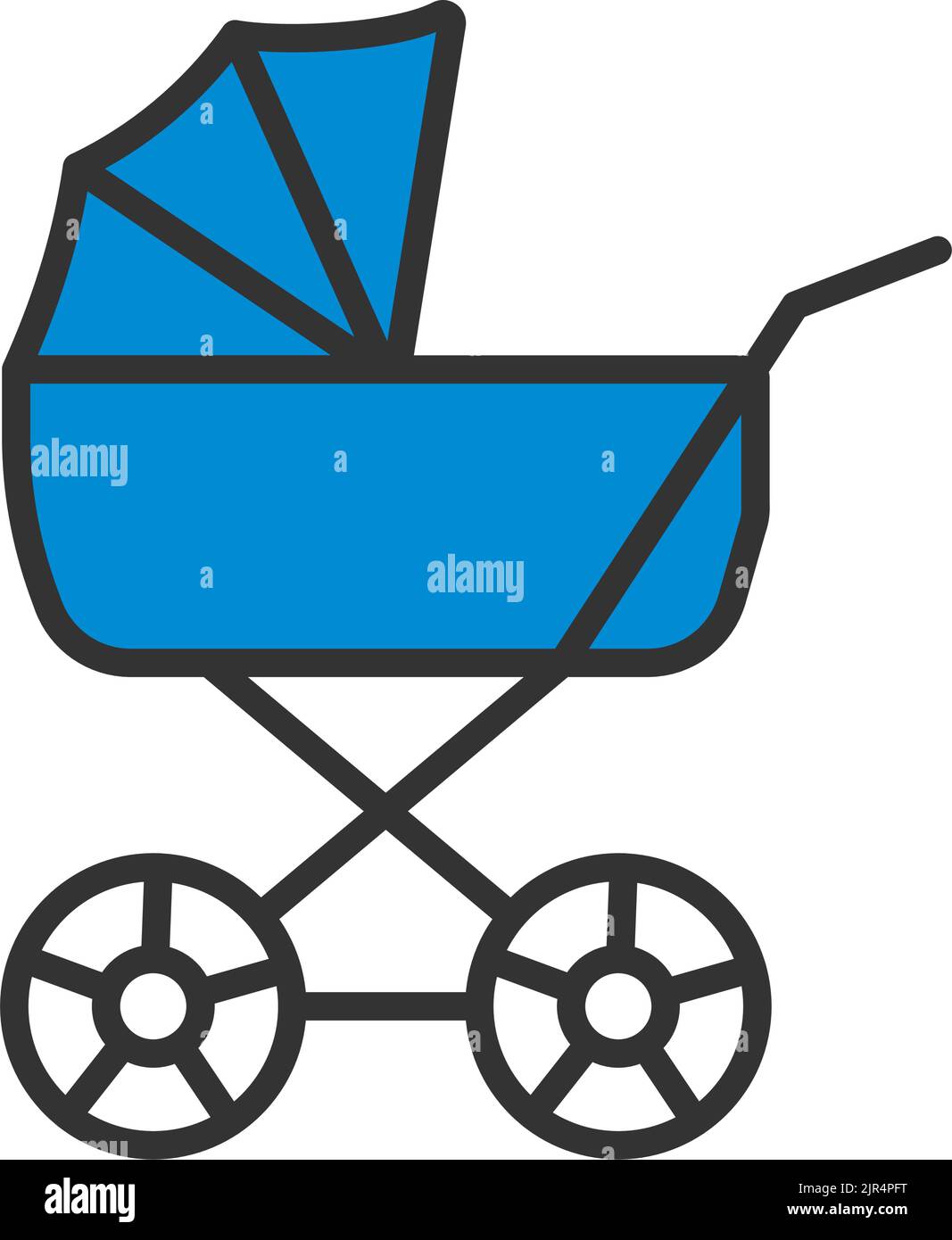 Pram Icon. Editable Bold Outline With Color Fill Design. Vector ...
