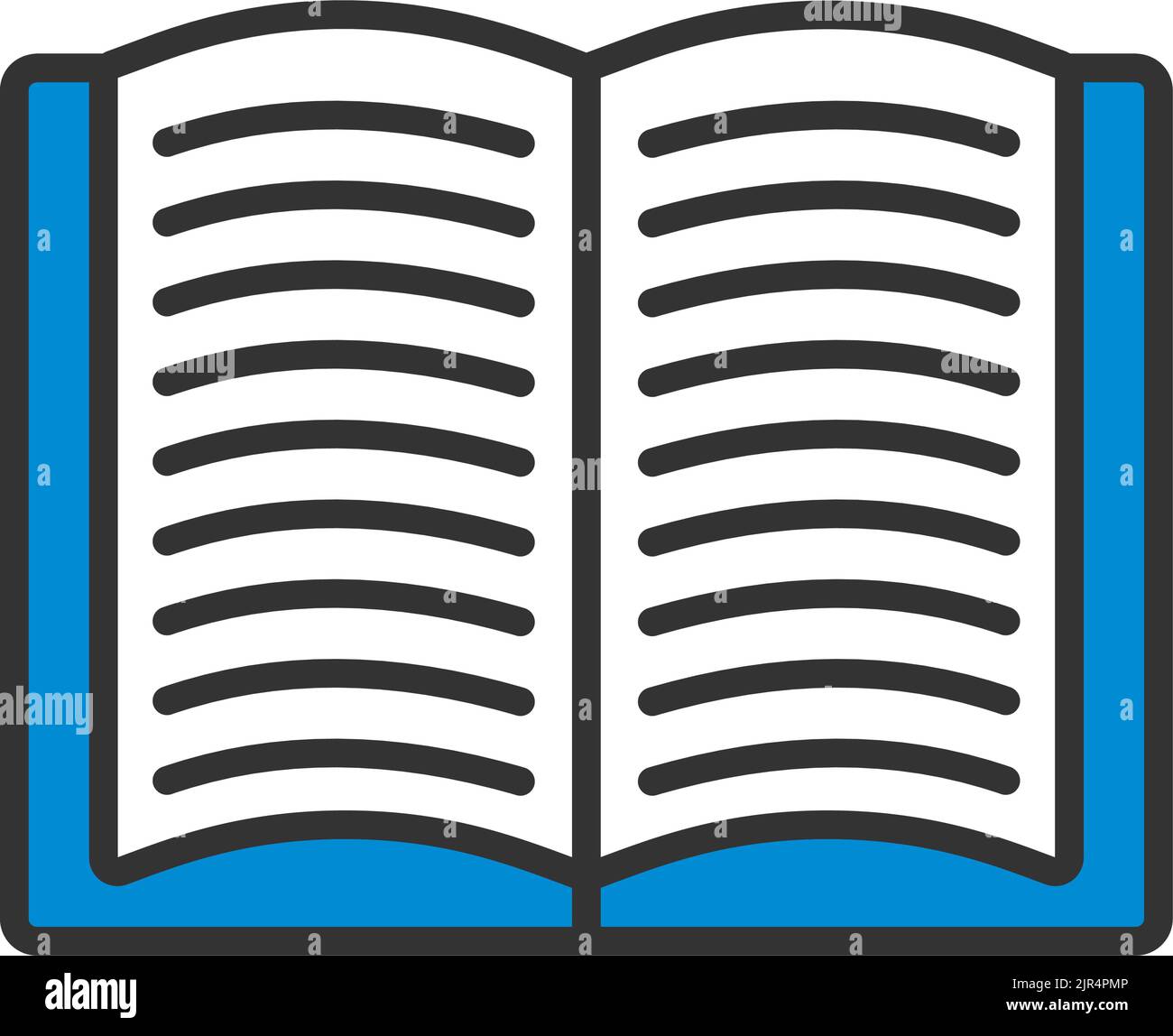 Open Book Icon. Editable Bold Outline With Color Fill Design. Vector ...
