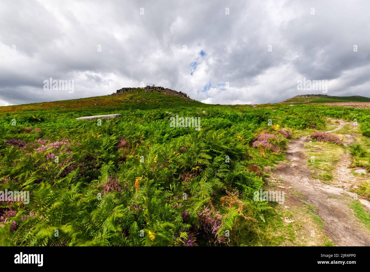 Carl Walk and Higger Tor in the Peak District National Park Stock Photo ...