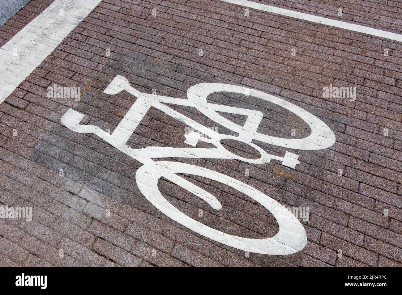 Bicycle path in Liverpool Stock Photo - Alamy