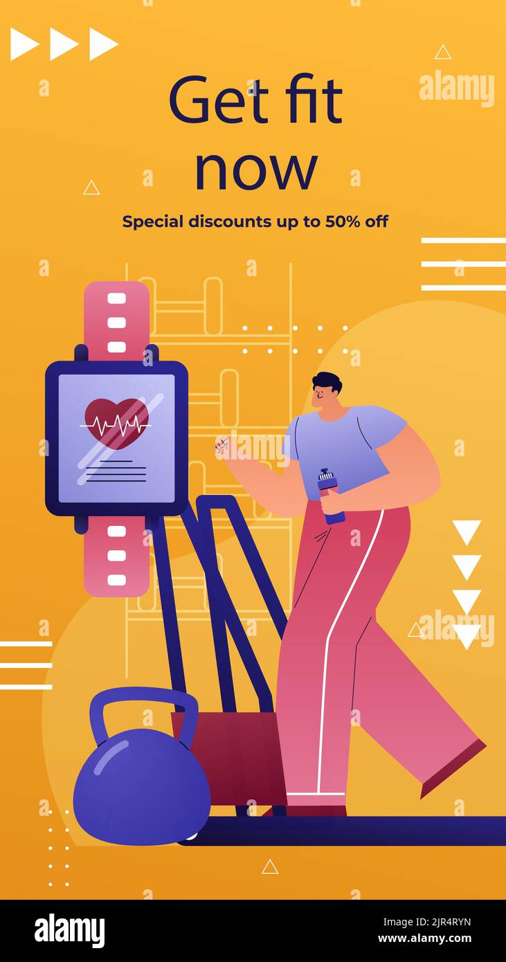 Gradient gym and fitness design template Vector illustration Stock ...